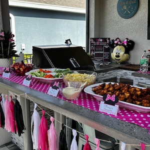 Minnie Mouse Food Signs-set of 8 - Etsy