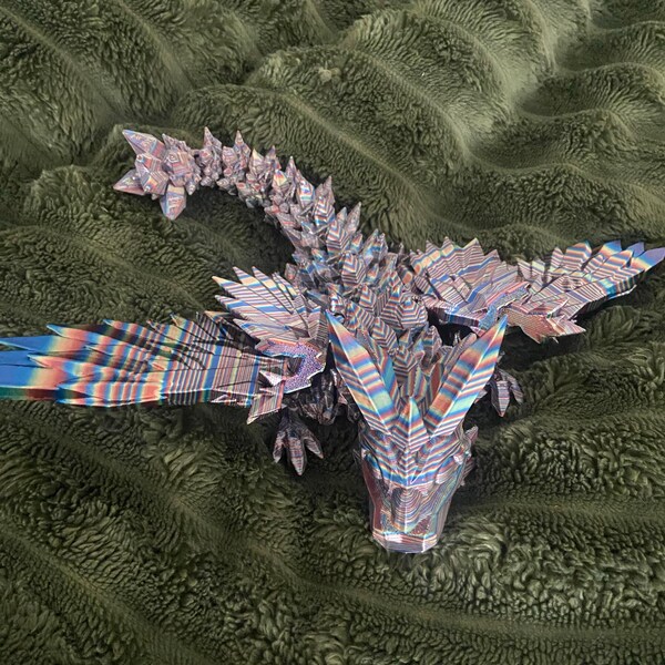 Fire Sprite Dragon STL Print Files, Articulating Flexi Wiggle Pet ...