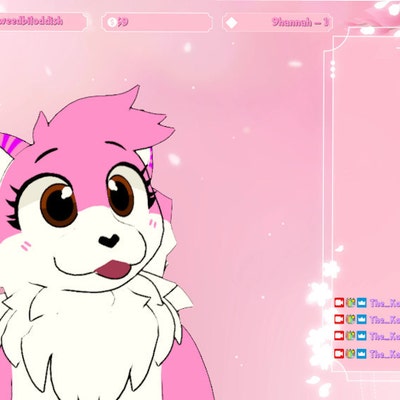 Cute Frog Overlay Animated Stream Overlay Vtuber Twitch Package Soft ...