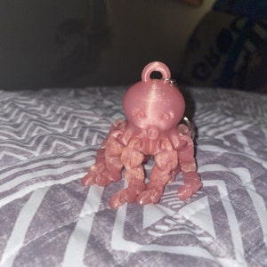 3d Printed Articulated Octopus Keychain - Etsy
