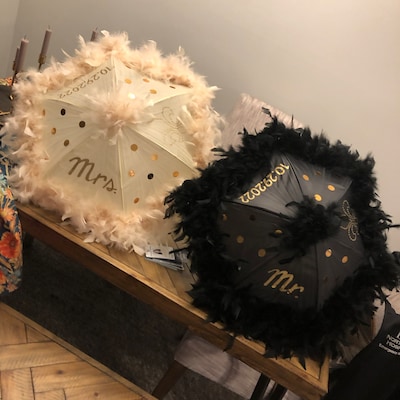 Bride and Groom New Orleans Wedding Second Line Umbrellas Set of 2 ...