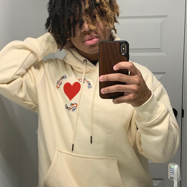 RED HEART PATCH Iron-on Embroidered Valentine's Day Love Romance Emoji ...