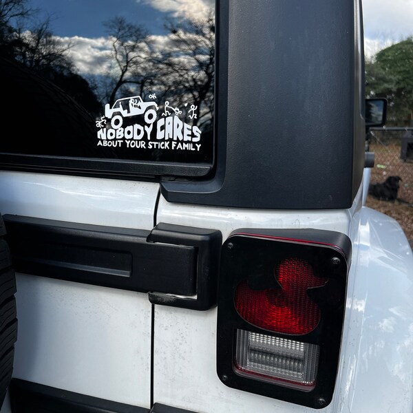 Monster Jeep Stick Family, Car Decal, Car Sticker, Laptop Decal, Auto ...