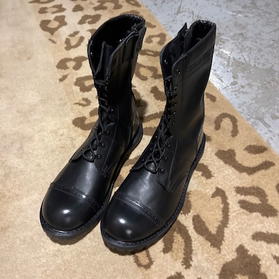 Tactical Men's Military Zipper Genuine Leather Oil & Slip Resistant ...