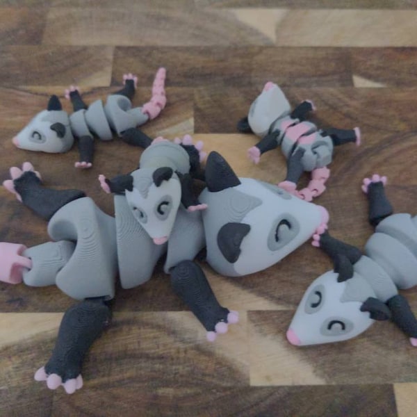 3D Printed Opossum Fidget, Sensory Toys, Cute Possum 3D Print Gift ...