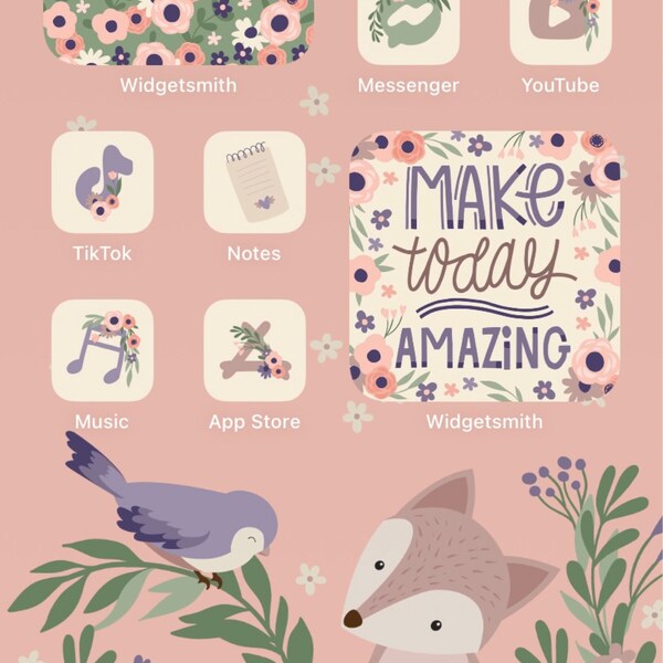 Spring App Icons Ios14 Aesthetic App Icons Handdrawn App Elements Cute ...