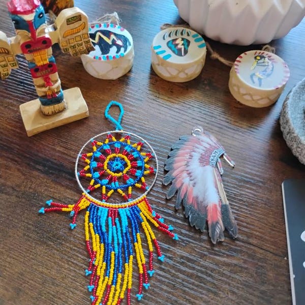Personalized Native American Layered Wood Ornament, Custom Name ...