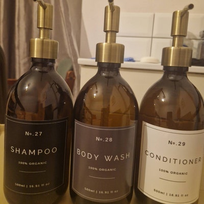 Amber Glass Apothecary Jar Reed Diffuser With White, Grey or Black ...