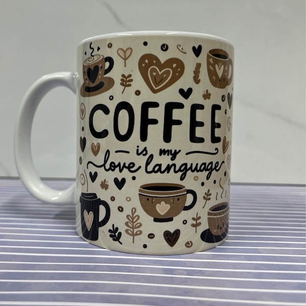 Coffee Mug Wrap, Cute Mug Wrap Sublimation Design PNG, 11oz and 15oz ...