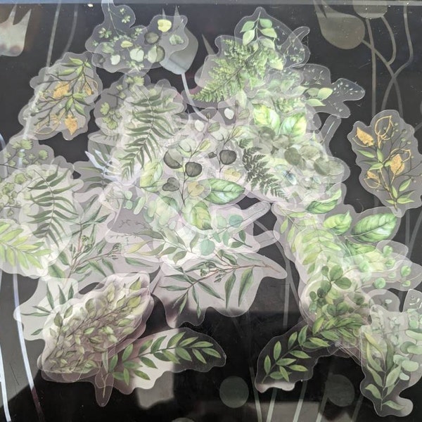 Sticker Pack / 40 Pc. Vintage Style Leaves & Stems Stickers Inspiration ...