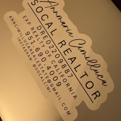 PERSONALIZED Real Estate Sticker, Real Estate Decal, Vinyl Sticker ...