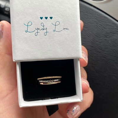 Silver Gold and Rose Gold Stackable Rings // Set of 3 Simple Sterling ...