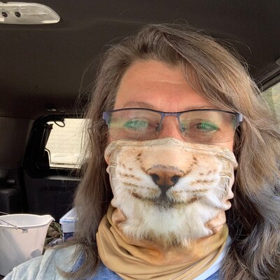 Lynx Neck Gaiter, Washable Face Mask Adult, Reusable Face Covering, All ...