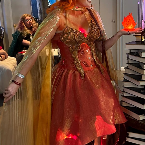 Floating Fireball Prop, Wearable Costume Flame, LARP Fire Elemental ...