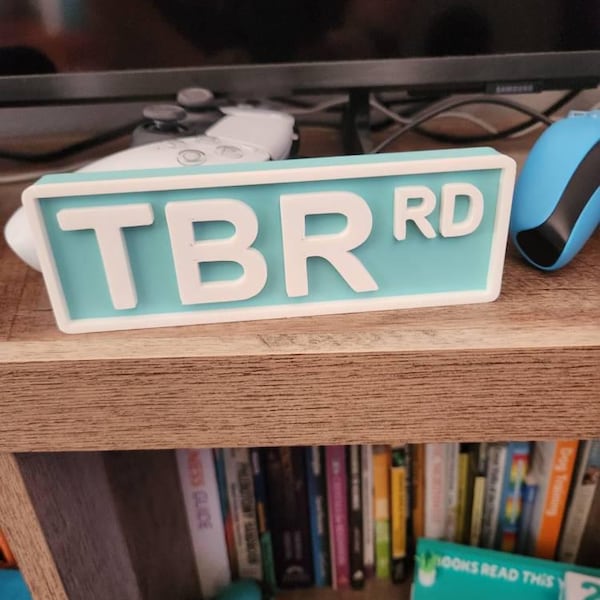 Library Street Sign Self Standing Bookshelf Sign Personalized Color 3D ...