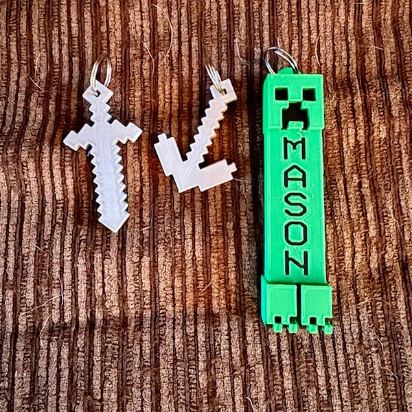 3D Door Sign Minecraft-inspired - Personalized Name Custom Kids Bedroom ...