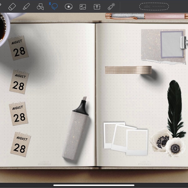 Digital Notebook Covers; 12 Flower Covers; Digital Journal Cover ...