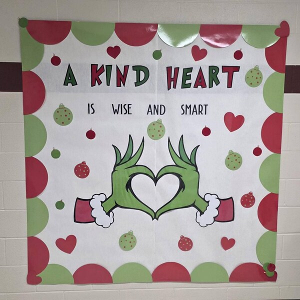 Grinch Inspired Kindness Bulletin Board Decor & Activity - INSTANT ...
