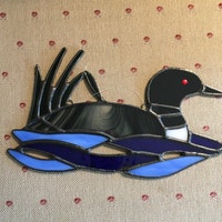 Stained Glass Loon With Reeds Suncatcher - Etsy Canada