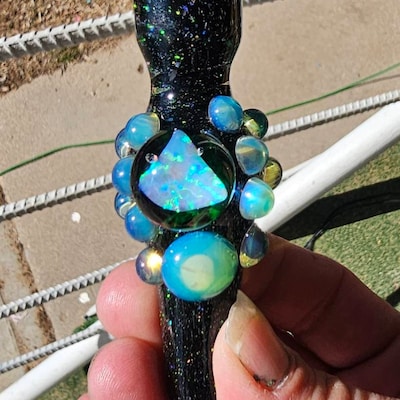 Heady Opal Pipe, Opal Pipe, Amber Purple Pipe, Glass Smoking Pipe ...