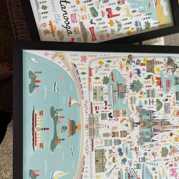 MAGIC KINGDOM Poster | Walt Disney World Magic Kingdom Whimsical Map ...