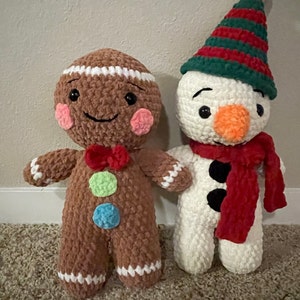 Crochet Pattern DEER GINGERBREAD and SNOWMAN Christmas Bundle - Etsy