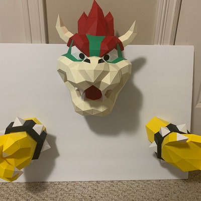 Papercraft Bowser, Wall Model, Templates in Digital Format Pdf, Dxf and ...