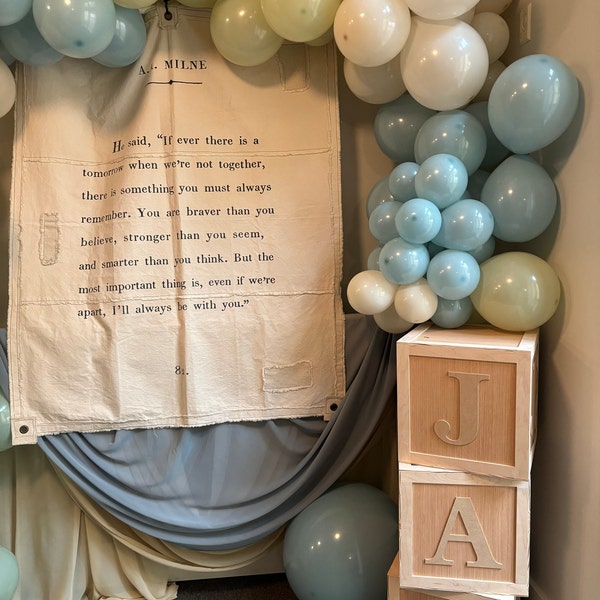 Baby Shower Centerpiece Block Letters, Large Wooden Alphabet Blocks ...