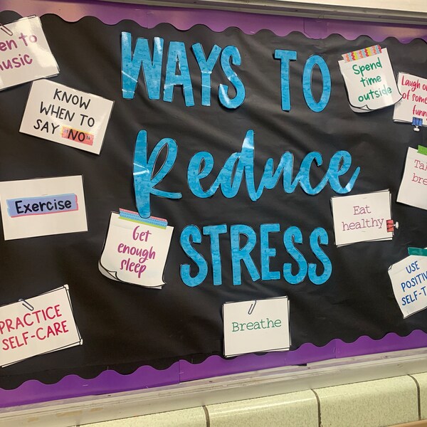Stress Bulletin Board School Social Work or School Counseling Office ...