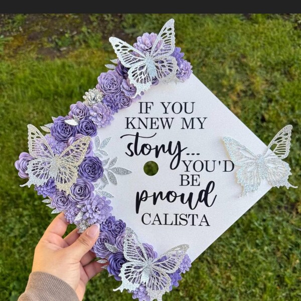 Plain Graduation Cap Topper | 2023 Graduation | Custom Plain Grad Cap ...