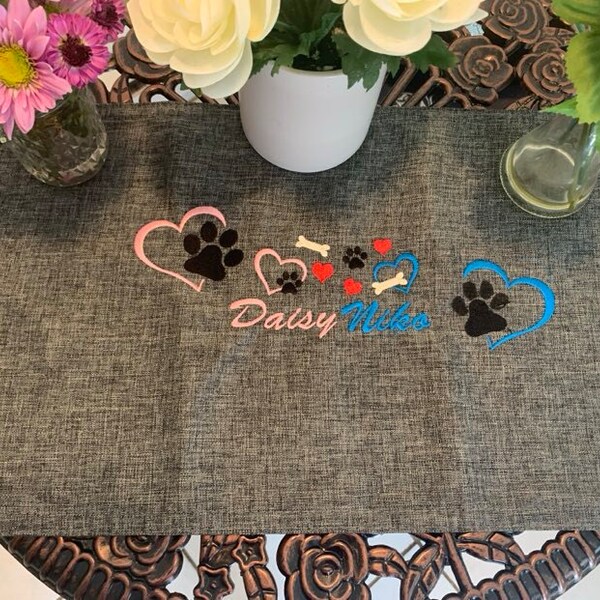 Paw With Heart Embroidery Design, 5 Sizes, Paw Dog Machine Embroidery ...