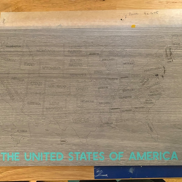 United States of America USA Map Glowforge File Bundle SVG Laser Cutter ...