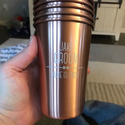 Personalized Copper Stainless Steel Pint Glass Cup Custom Pint Glass ...