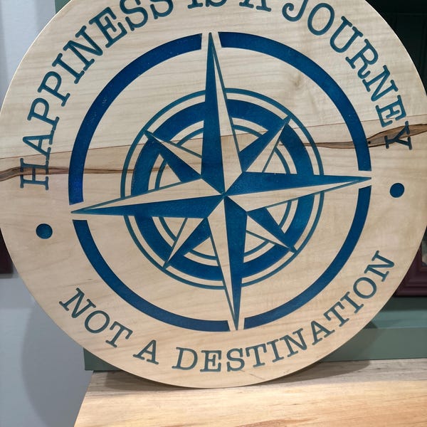 CNC Wall Sign - CNC Router Cut File, DXF Wood Cut File, Round Wood Sign ...
