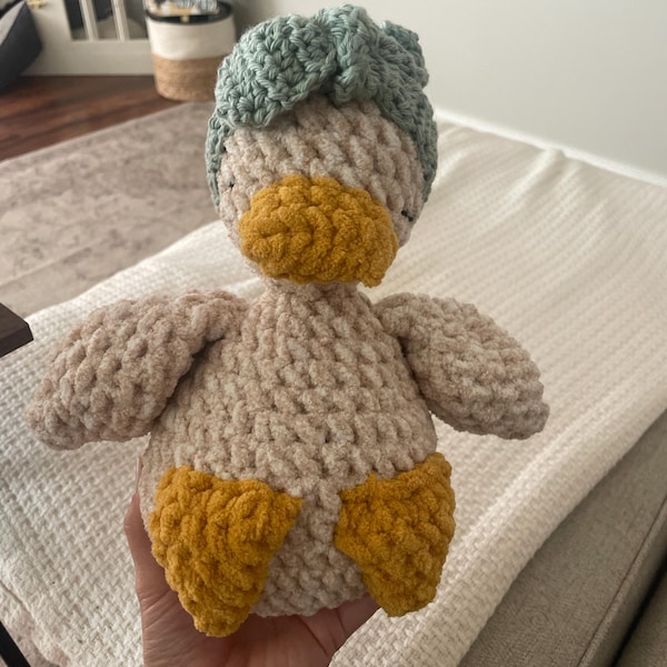 Duck Plushie | Stuffed Animal | Cozy Plushie | Della Duck | Crochet ...
