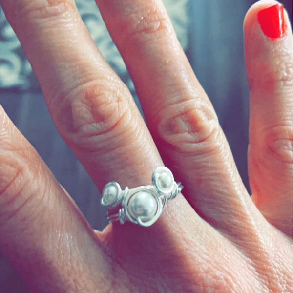 Disney Themed Wire Wrapped Ring - Sterling Silver OR Gold Tone - With ...