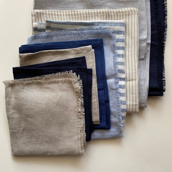Natural Linen Cloth Napkins, Wedding Cloth Napkins, Table Linens ...