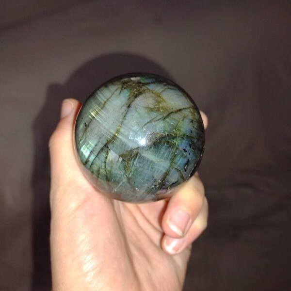 Natural Labradorite Sphere Labradorite Gemstone Ball Crystal Sphere ...