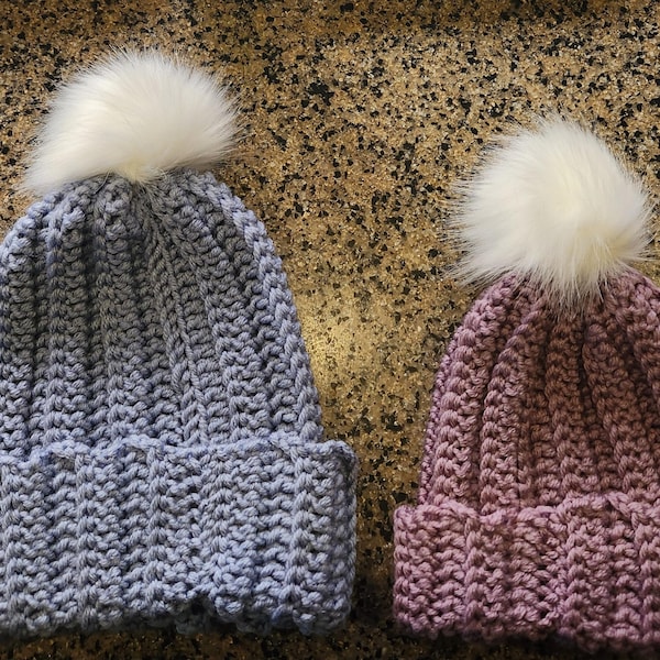 Crochet Pattern / Easy Adult Beanie Made From Rectangle / Beginner ...