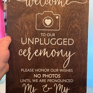 Unplugged Wedding Sign Unplugged Ceremony Sign Vertical - Etsy