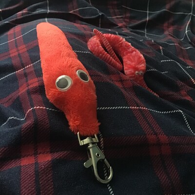 Worm on a String Keychain Custom Made - Etsy