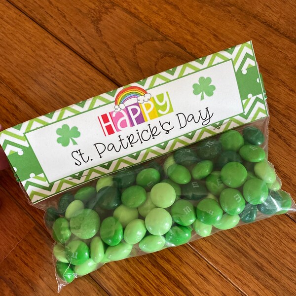 Happy St. Patrick's Day Treat Bag Topper, St. Patrick's Day Printables ...