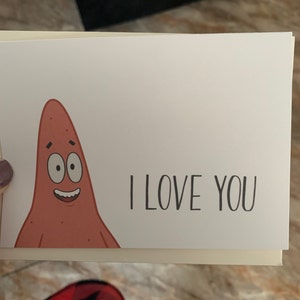 Patrick Star I Love You, Hilarious Birthday Card, Best Friend Card ...