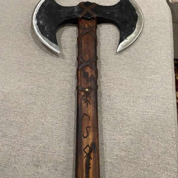 DOUBLE HEADED AXE, Hand Forged Axe, Double Bit Axe, Two Handed Axe ...