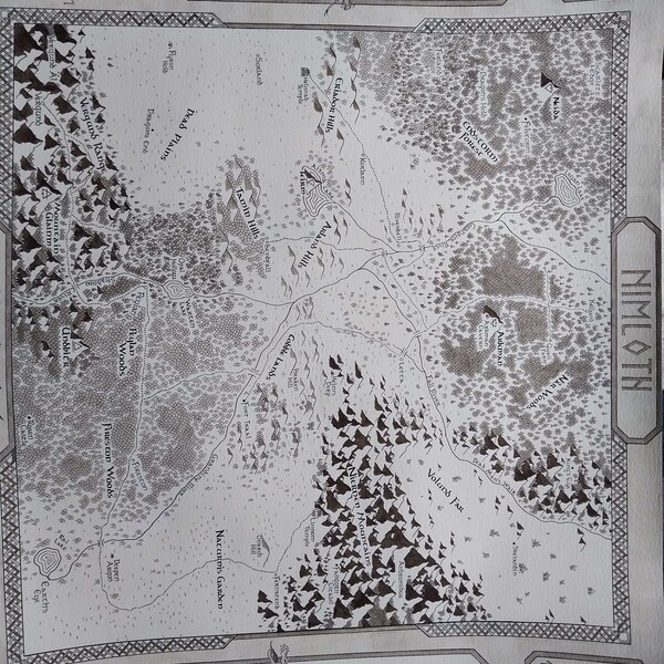 Print of Hand Drawn Prythian Map, ACOTAR, Hand Drawn Fantasy Map ...