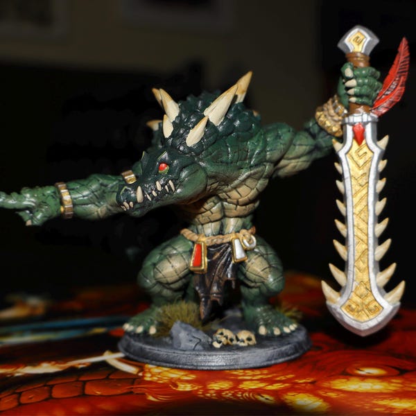 Lizardfolk Female Pinup Mini Dnd Tabletop RPG Miniature D&D Figurines ...
