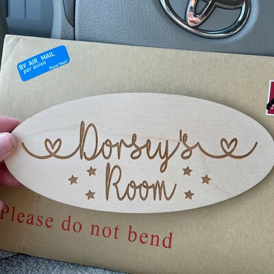 Personalised Heart Door Sign Bedroom Heart Shaped Bedroom Sign Children ...