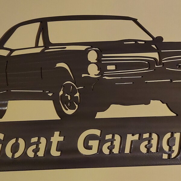 1966- 1967 Pontiac GTO, Goat, Personalized Sign, Man Cave Decor, Metal ...
