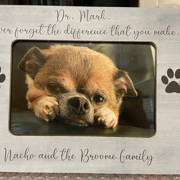 Personalized Veterinarian Picture Frame, Veterinarian Thank You Gift ...