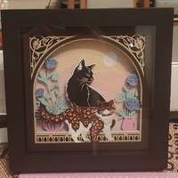 Waterfall Landscape Shadow Box SVG Template, 3D SVG Shadowbox, DIY ...